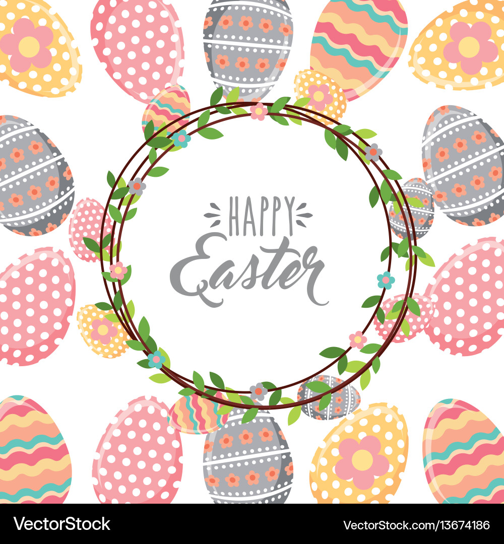 Happy easter design Royalty Free Vector Image - VectorStock