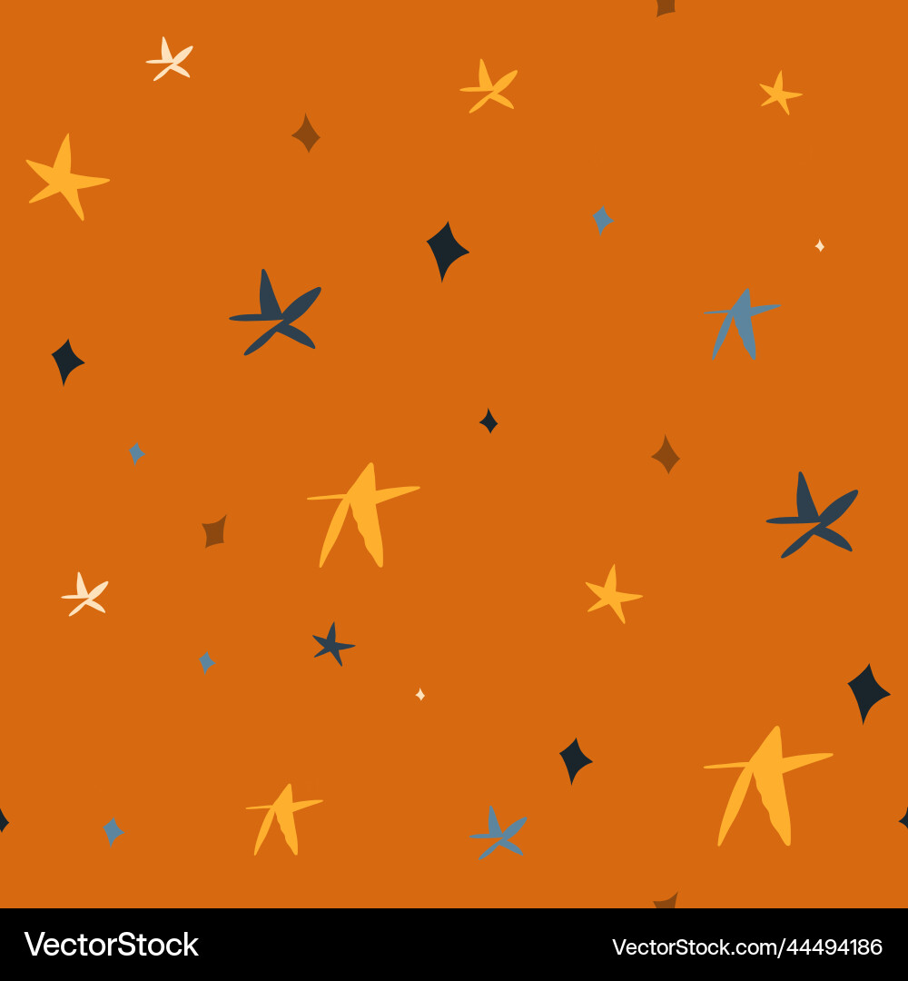 Magical cosmic clipart seamless Royalty Free Vector Image