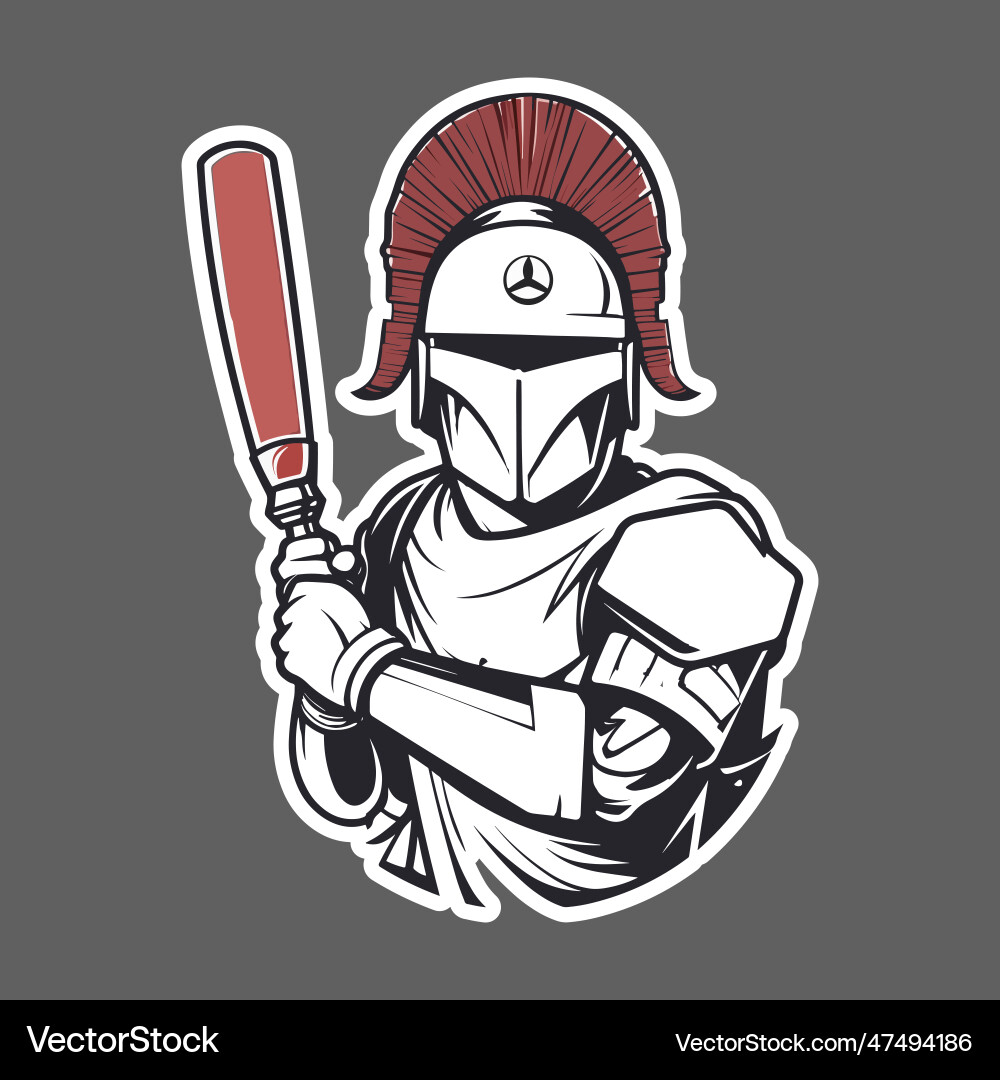 Modern charismatic knight leader logo Royalty Free Vector