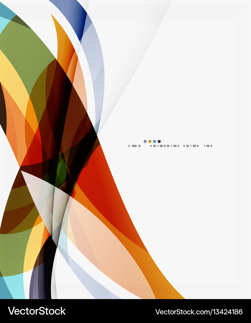 Modern geometric wavy shapes on light Royalty Free Vector