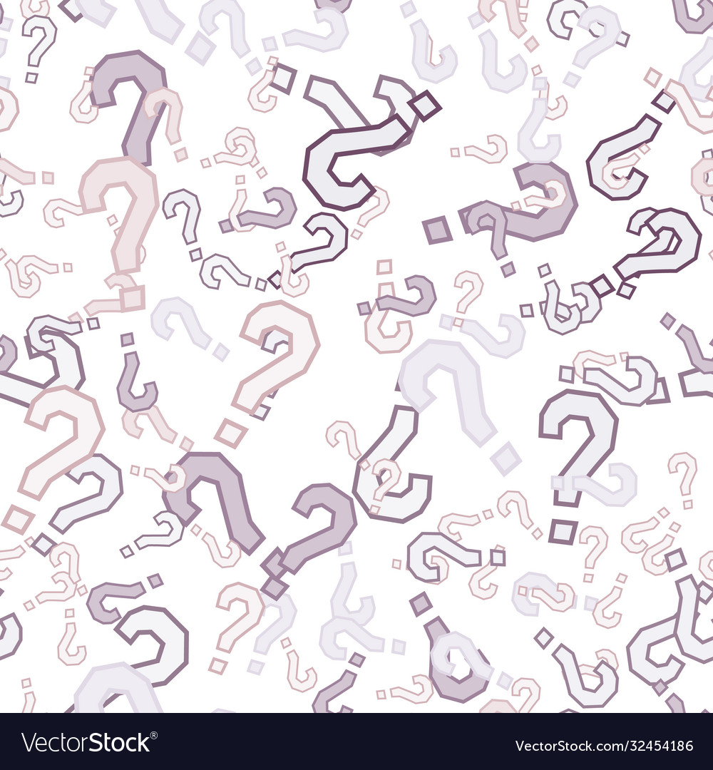 Quiz seamless pattern question marks doubt faq Vector Image
