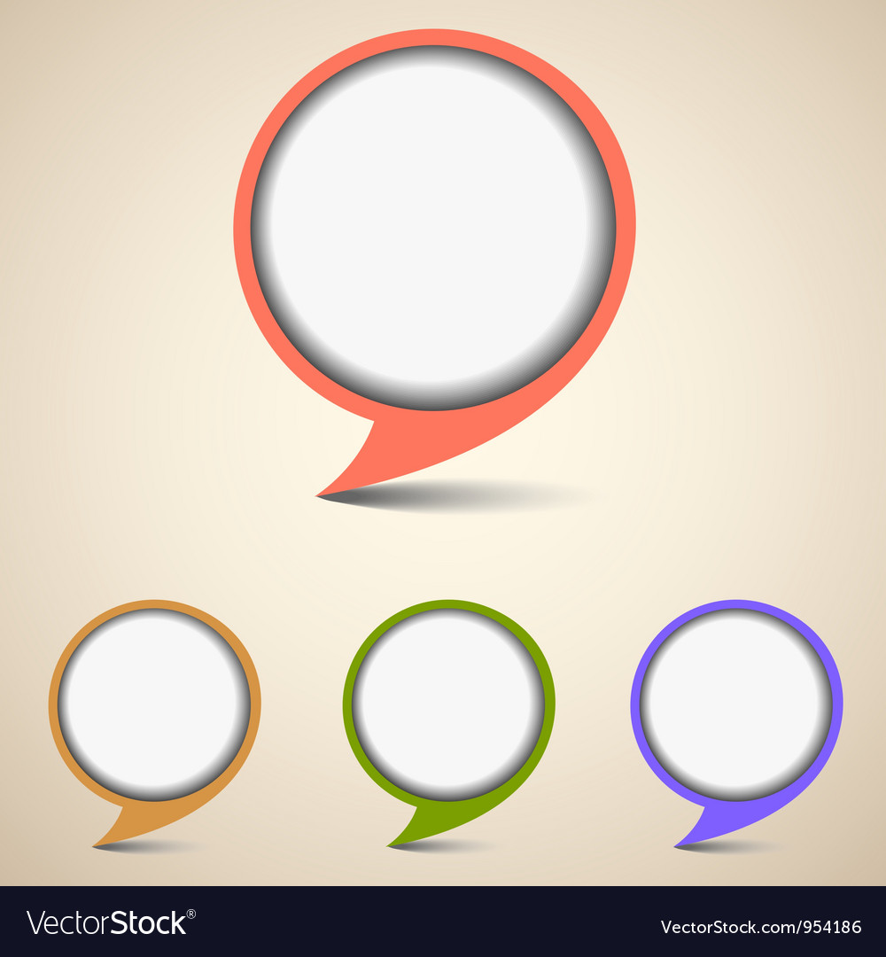 Round bubbles for speech Royalty Free Vector Image