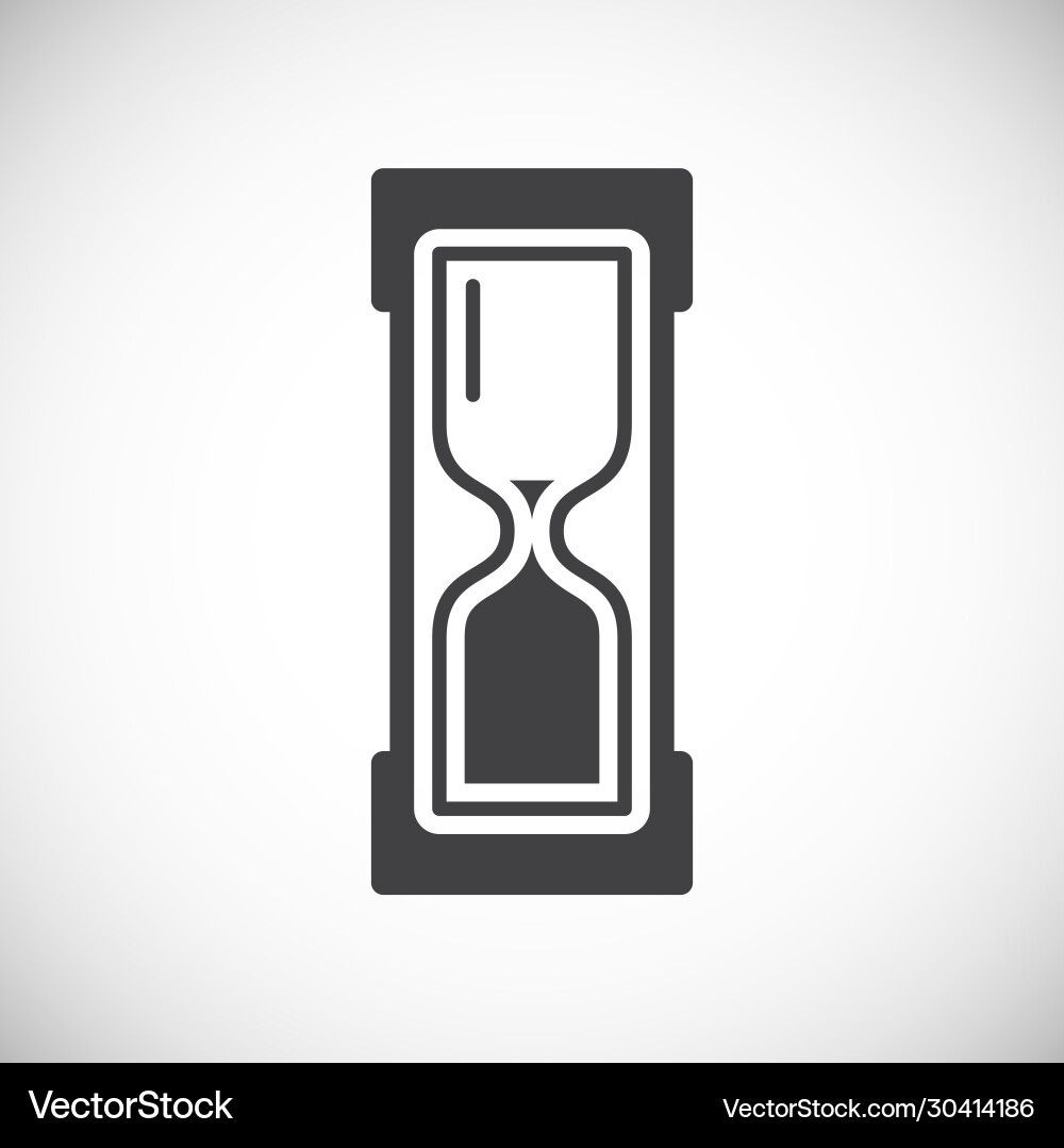 Sand watch related icon on background for graphic Vector Image