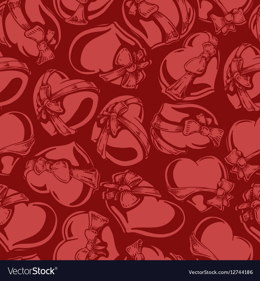 Seamless heart pattern Royalty Free Vector Image