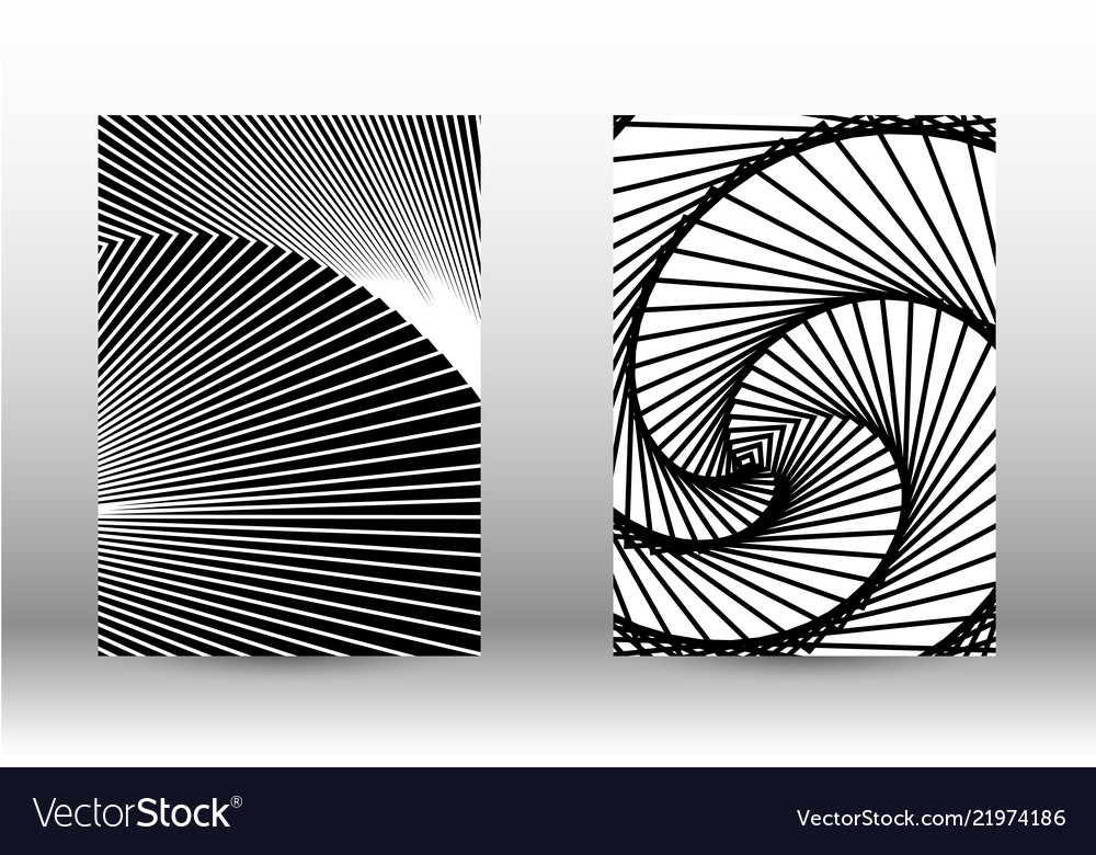 Set of abstract patterns with distorted lines Vector Image