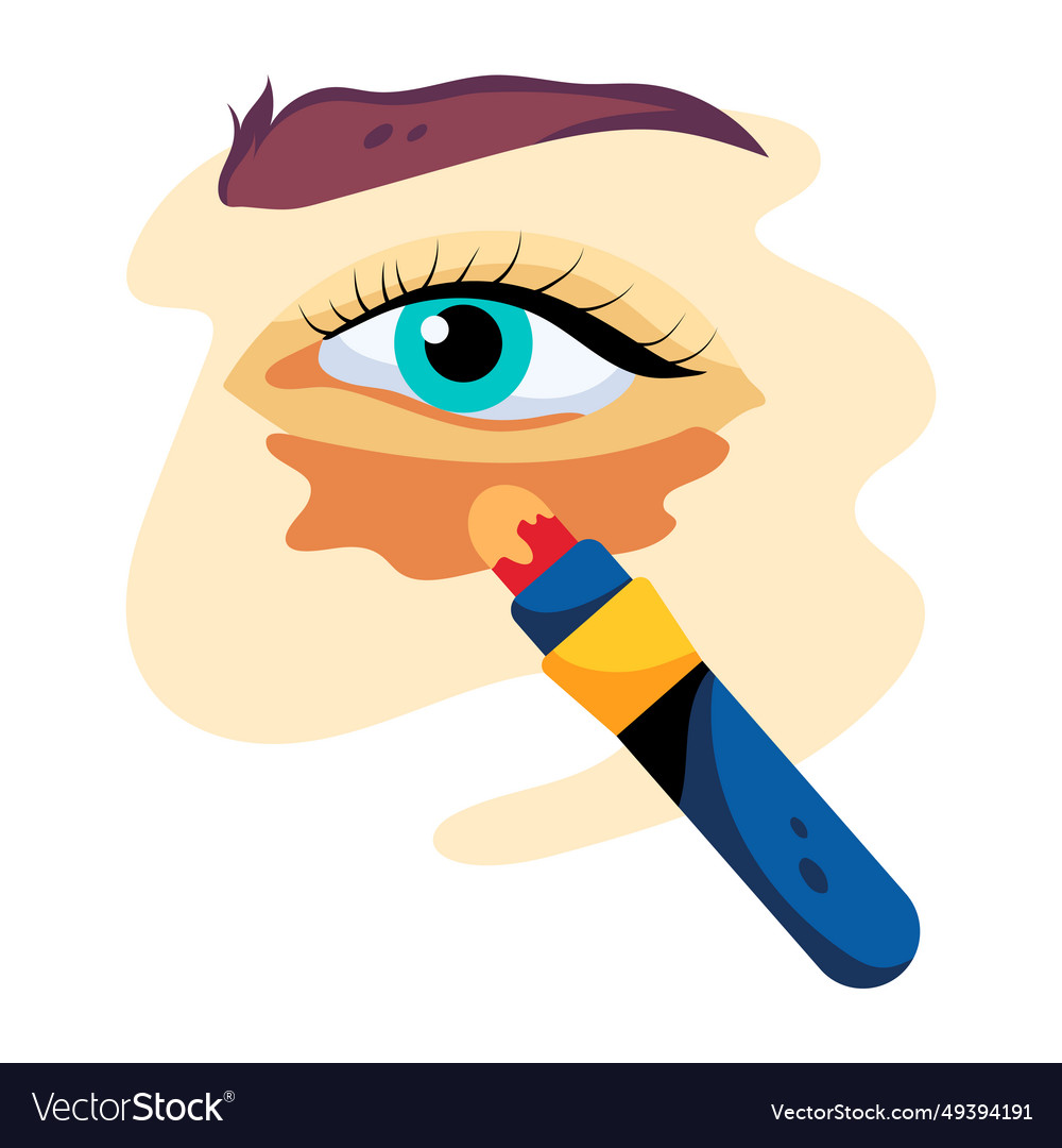 Apply concealer Royalty Free Vector Image - VectorStock