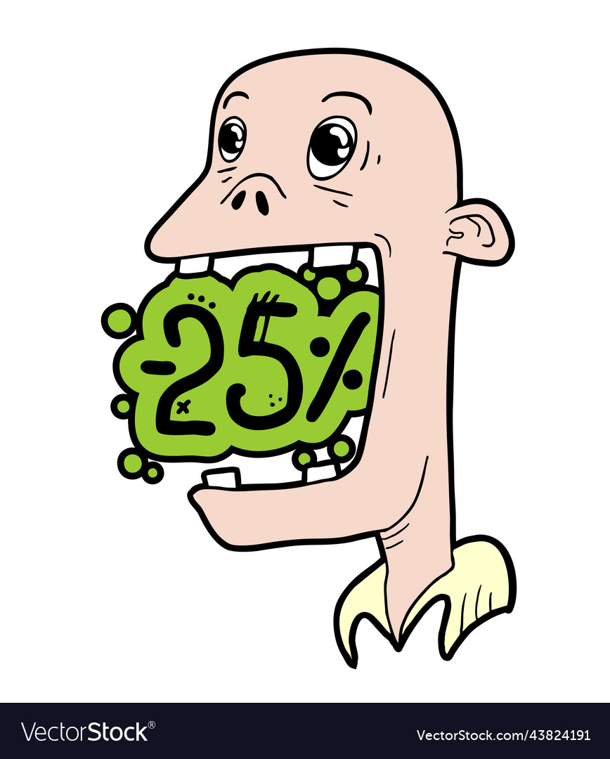 Discount face Royalty Free Vector Image - VectorStock