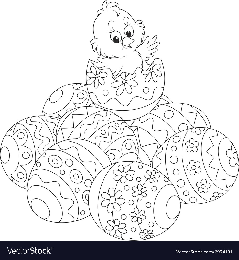 Easter chick Royalty Free Vector Image - VectorStock