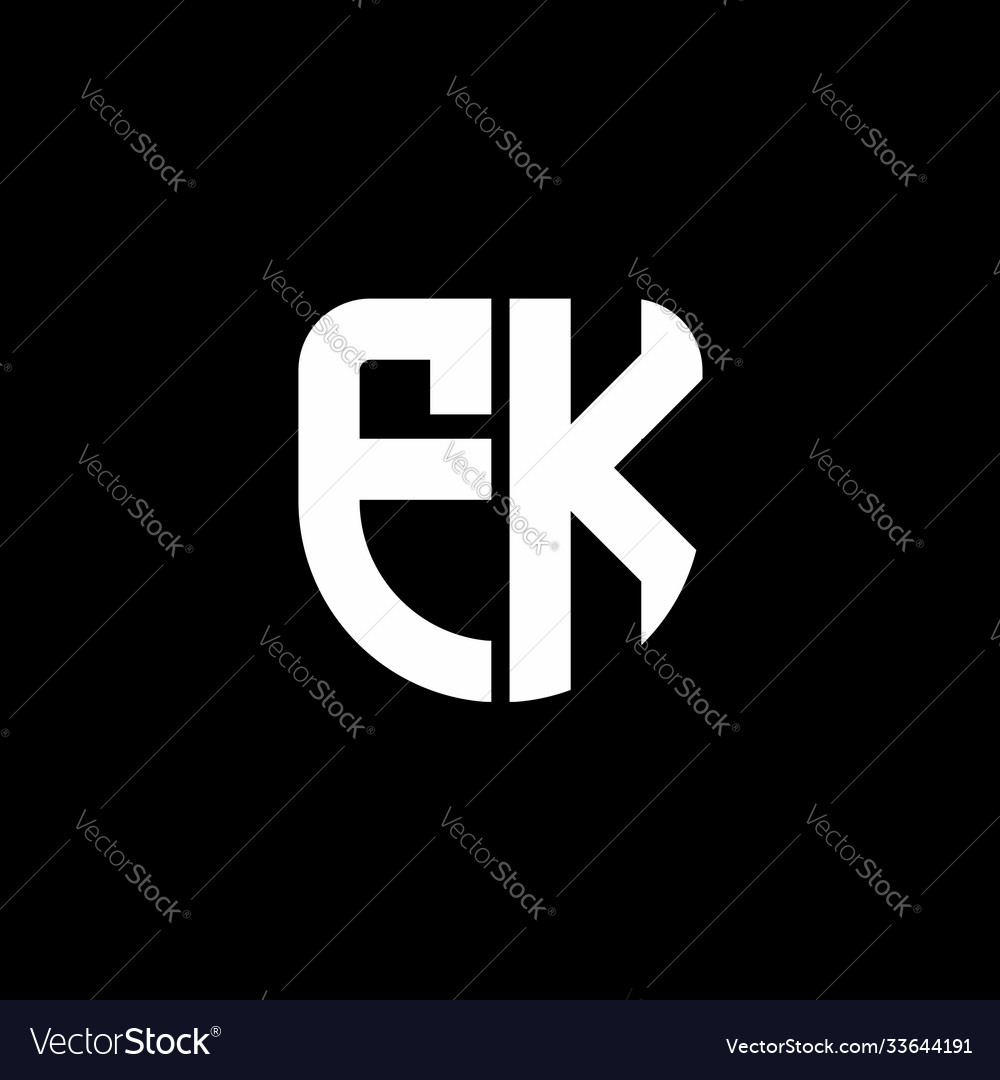 Fk logo monogram with circular shape shield Vector Image