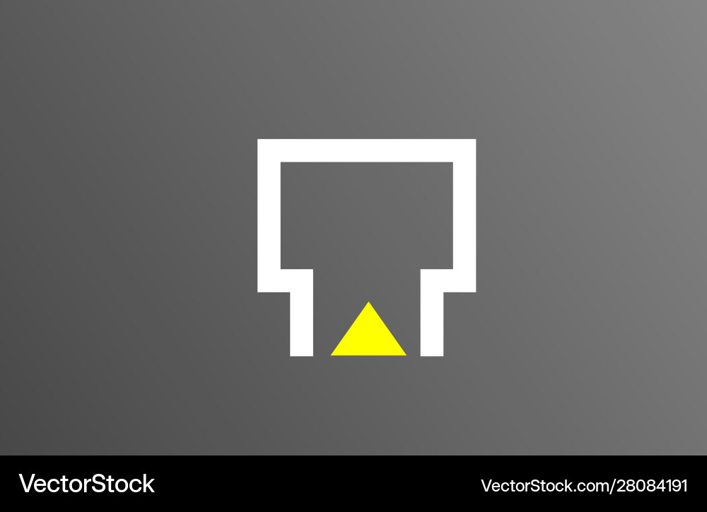 Grey white yellow letter t alphabet logo design Vector Image