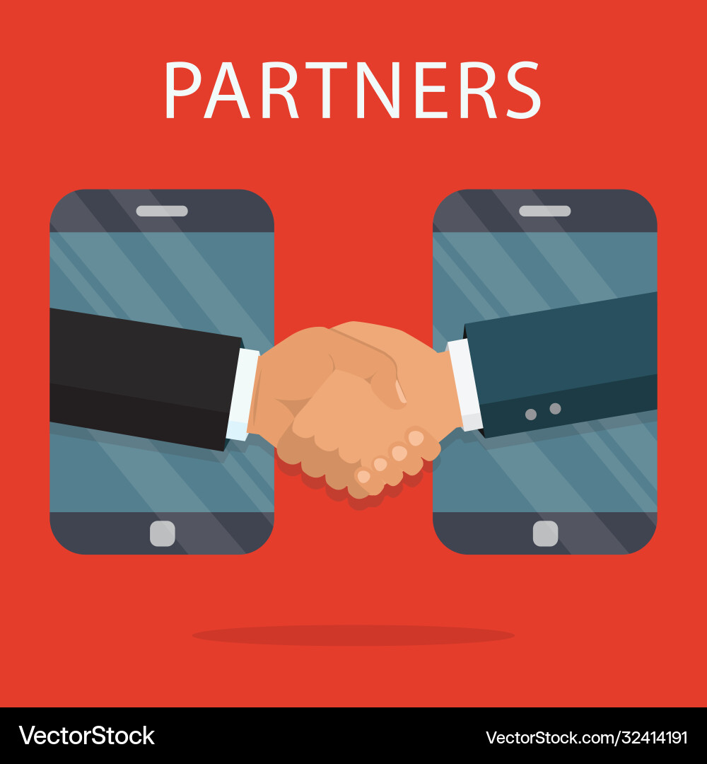 Handshake business partnership symbol success Vector Image