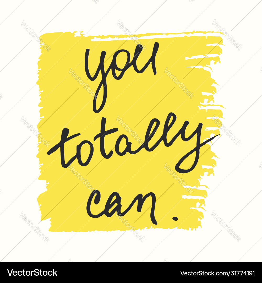 Motivational poster with hand lettering Royalty Free Vector