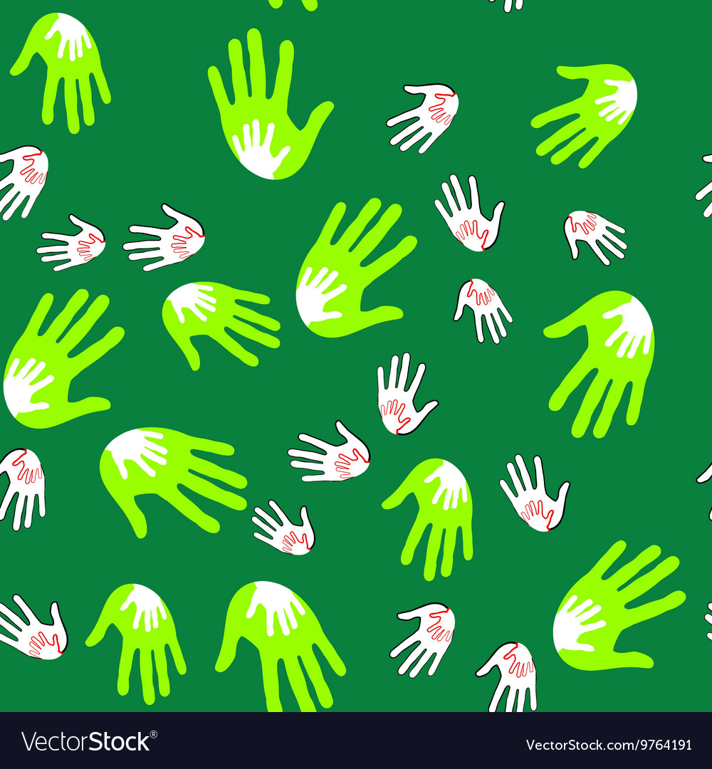 Palms hands seamless pattern 660 Royalty Free Vector Image