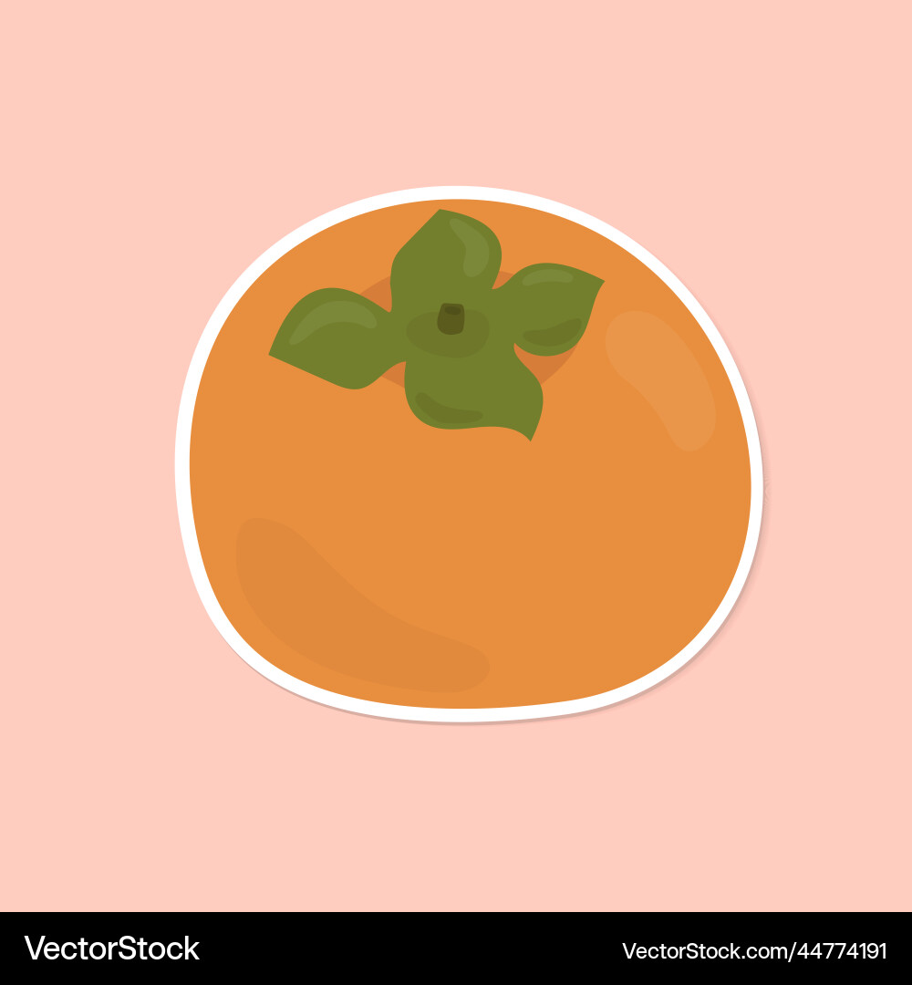 Pastel persimmon equipment sticker clipart Vector Image