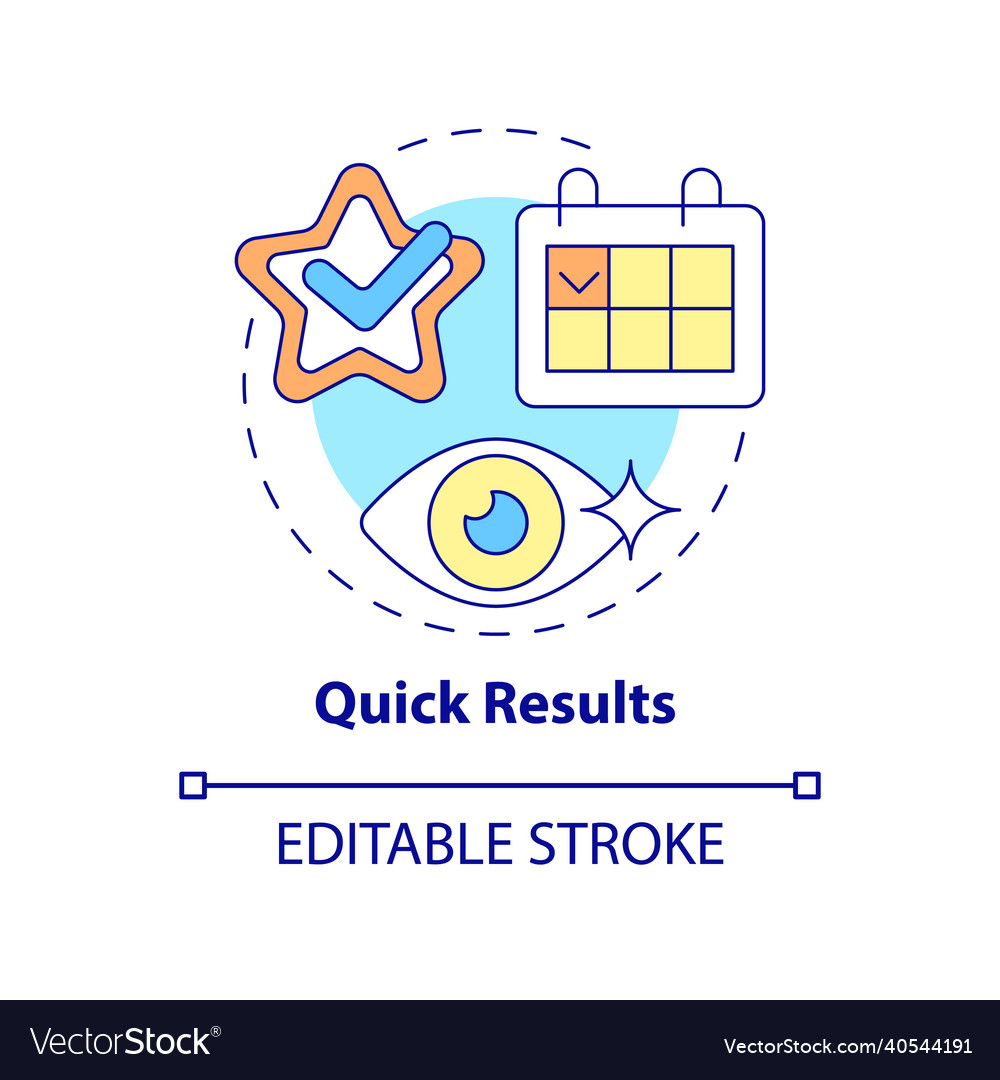Quick results concept icon Royalty Free Vector Image Quick results concept icon Royalty Free Vector Image