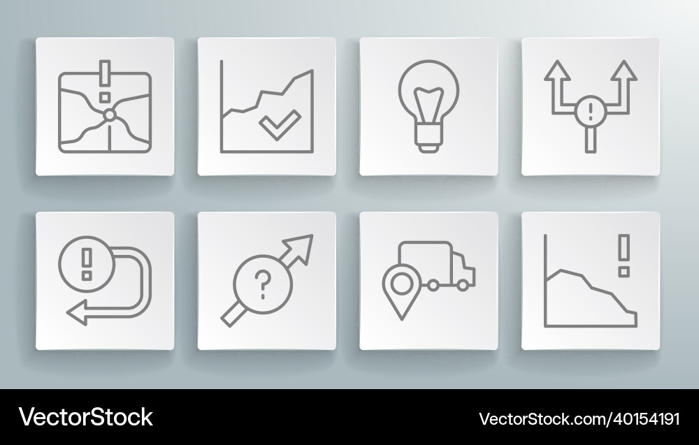 Set line arrow financial growth increase Vector Image