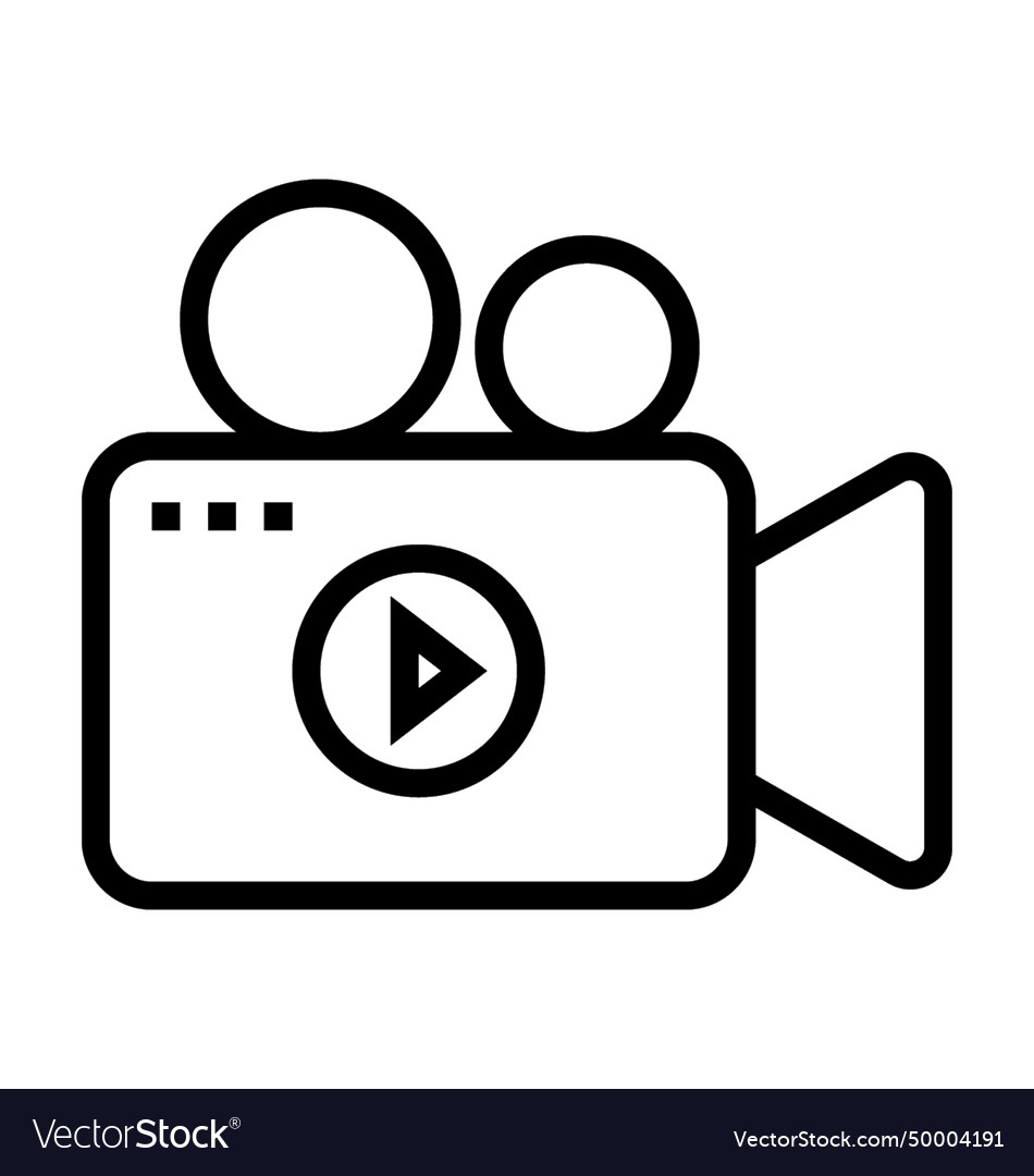 Video camera line icon Royalty Free Vector Image