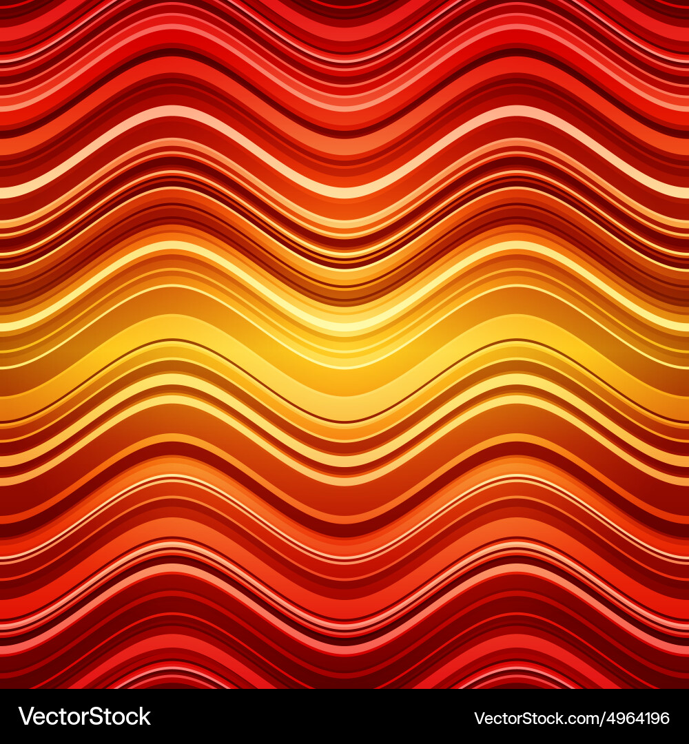 Abstract red and orange stripes waves colorful Vector Image