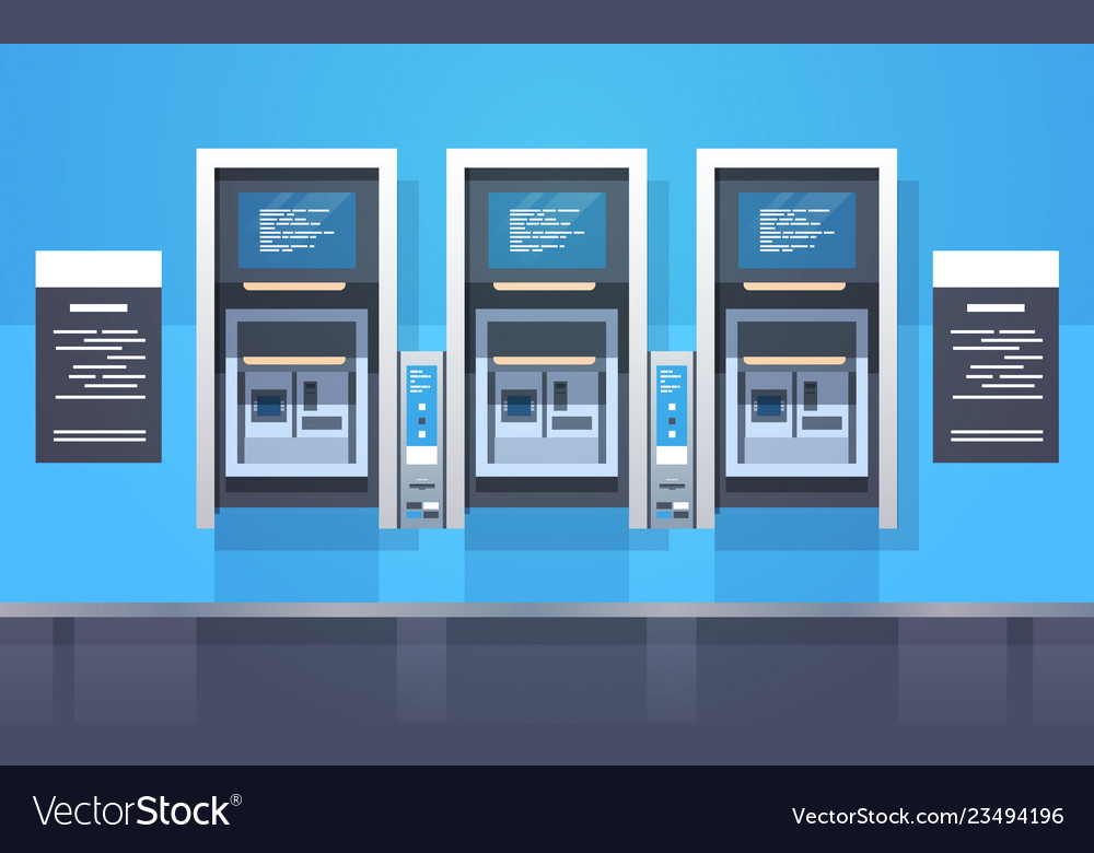 Atm cash automatic teller machines payment Vector Image