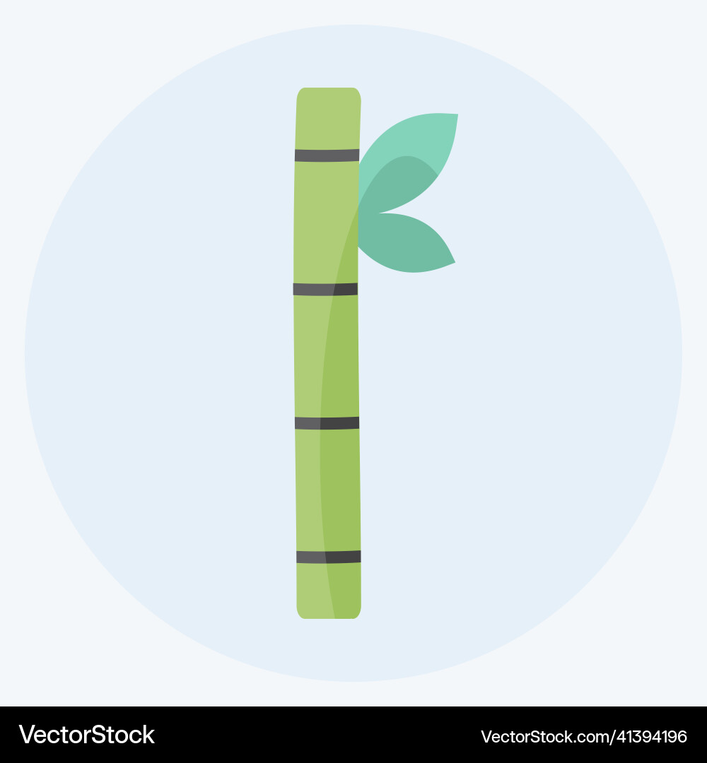 Bamboo stick icon in trendy flat style isolated Vector Image