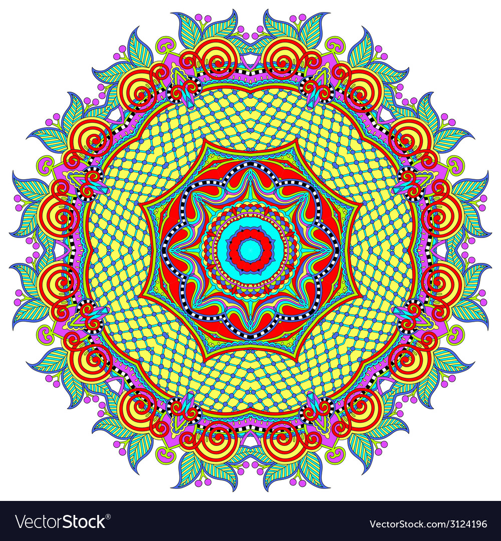 Circular decorative geometric pattern for yoga Vector Image
