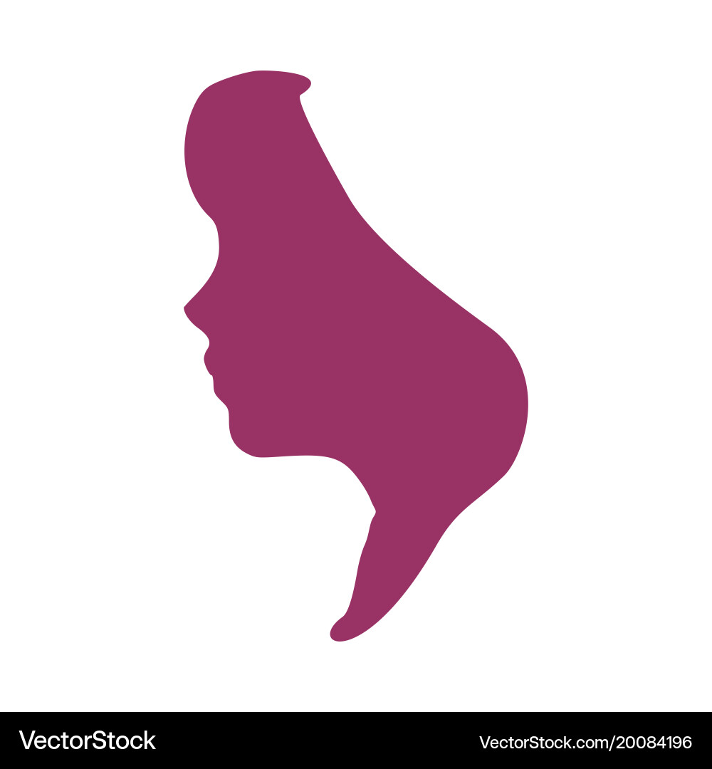 Face side view Royalty Free Vector Image - VectorStock