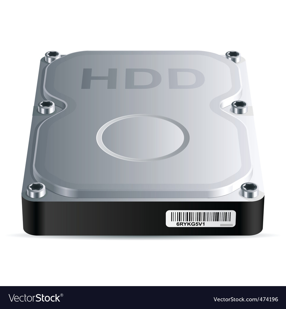 Hard disk drive Royalty Free Vector Image - VectorStock