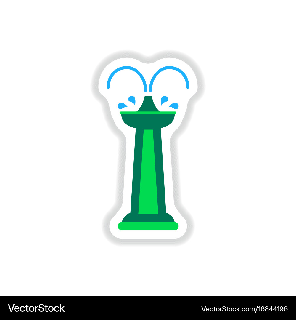 Label icon on design sticker collection fountain Vector Image