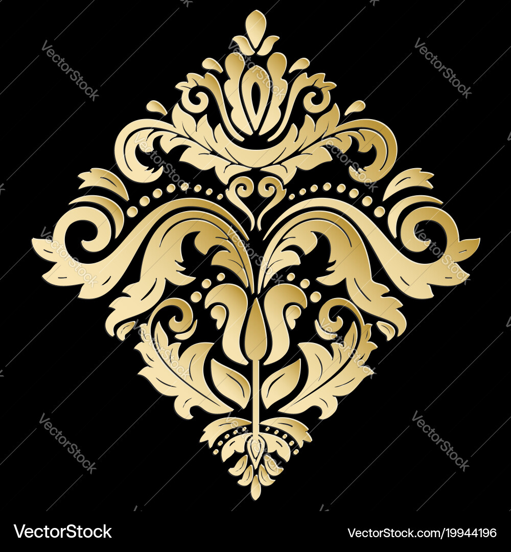 Oriental pattern with 3d elements Royalty Free Vector Image