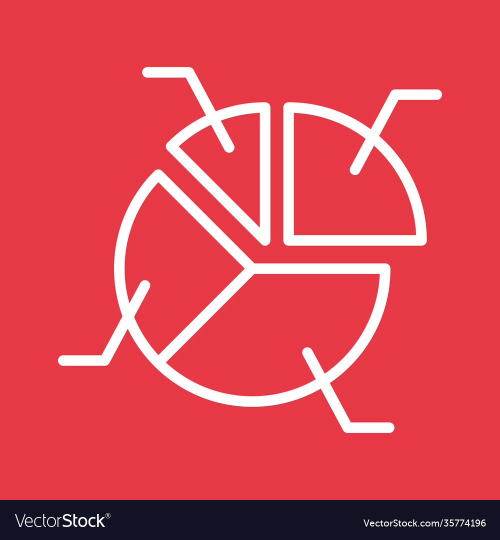 Pie chart presentation icon Royalty Free Vector Image