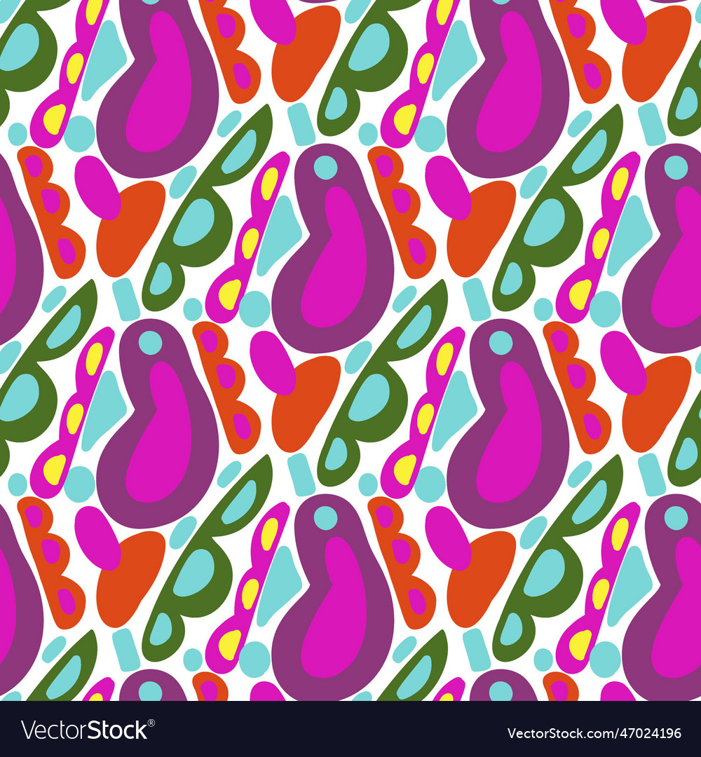 Seamless pattern with a simple abstract drawing Vector Image