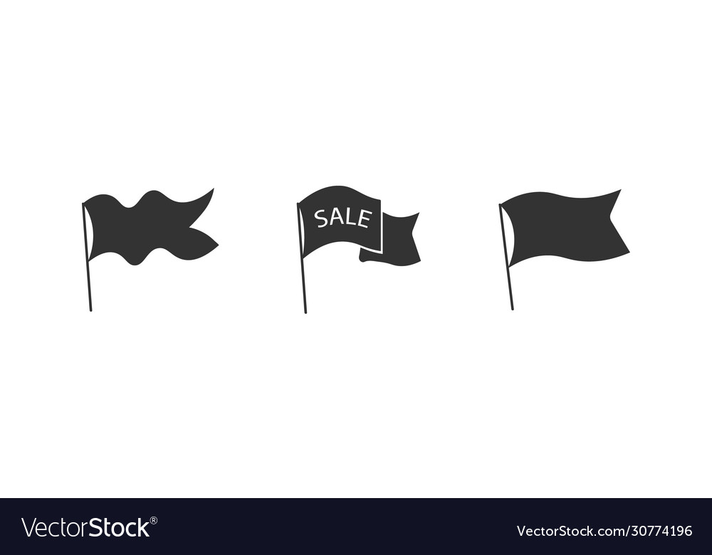 Set gray flags Royalty Free Vector Image - VectorStock