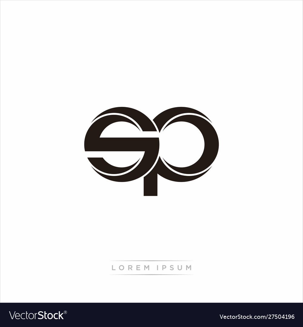 Sp initial letter split lowercase modern monogram Vector Image
