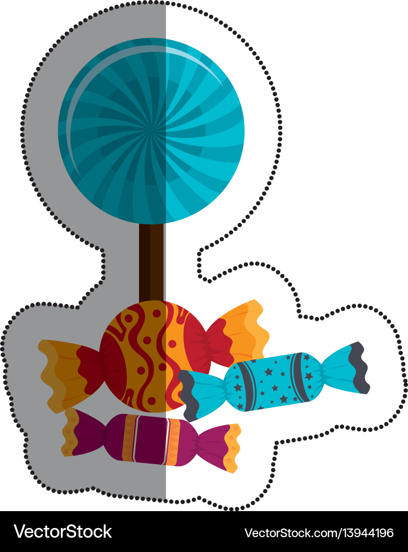 Sweet candies isolated icon Royalty Free Vector Image
