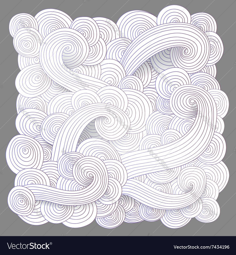 Tangled pattern waves background Royalty Free Vector Image