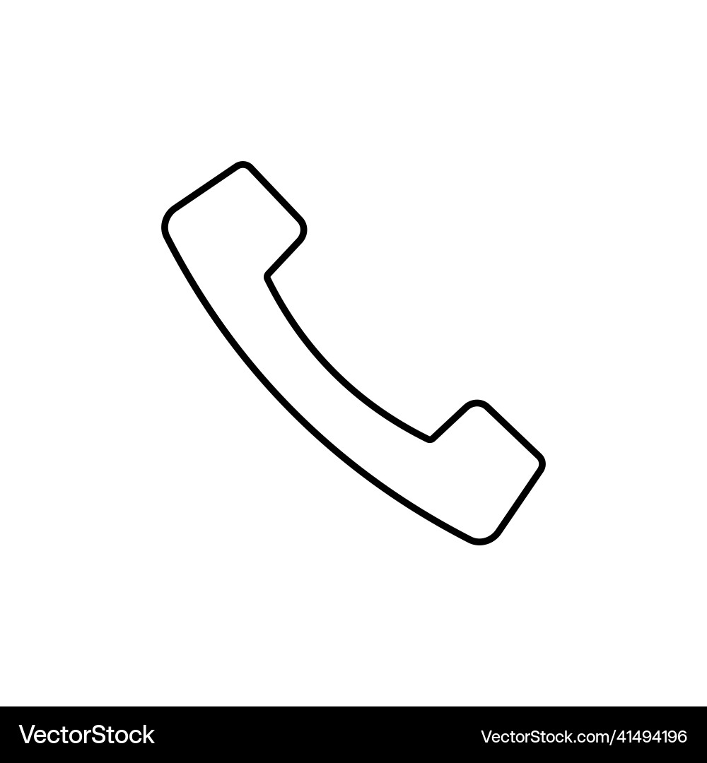 Telephone call outline icon linear style sign Vector Image