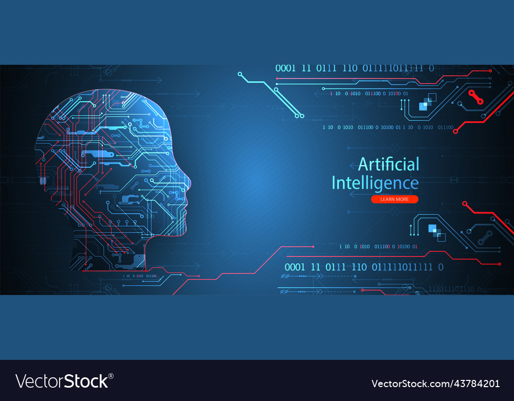 Artificial intelligence concept technology Vector Image