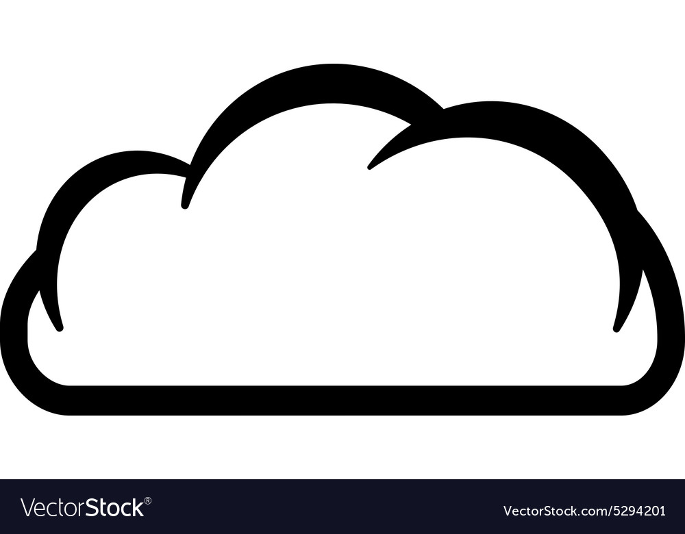 Cloud icon symbol flat Royalty Free Vector Image