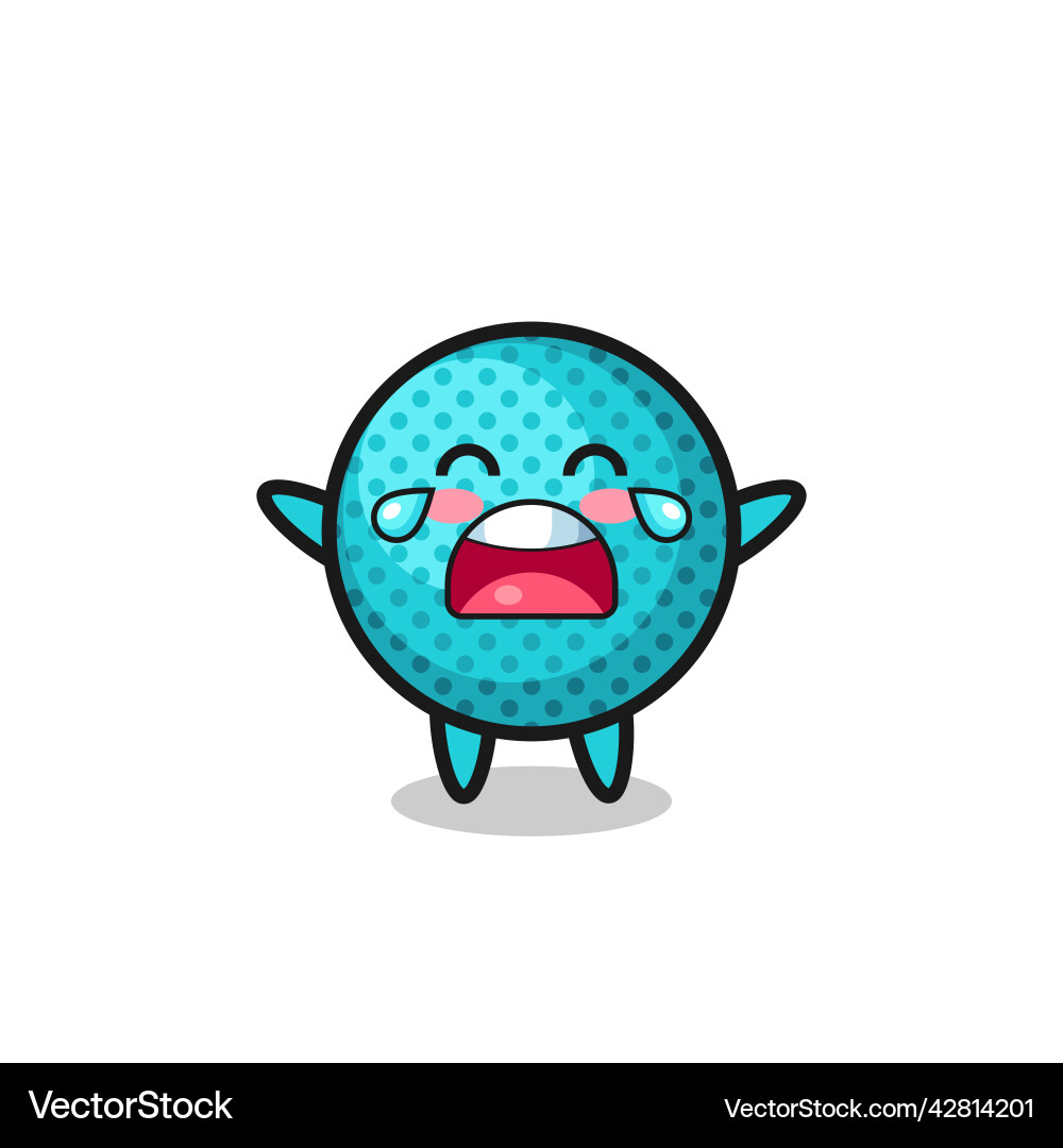 Crying spiky ball cute baby Royalty Free Vector Image