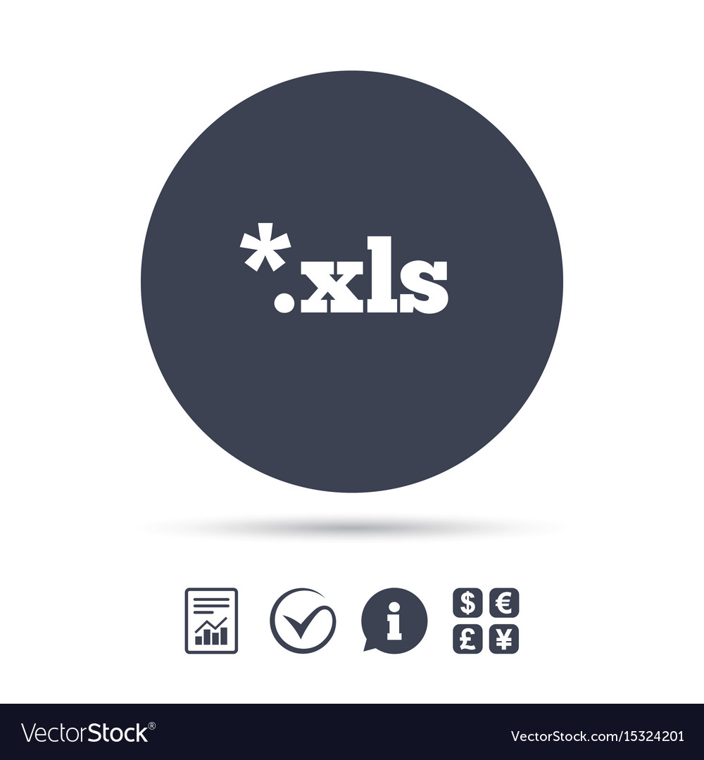 Excel File Document Icon Download Xls Button Vector Image