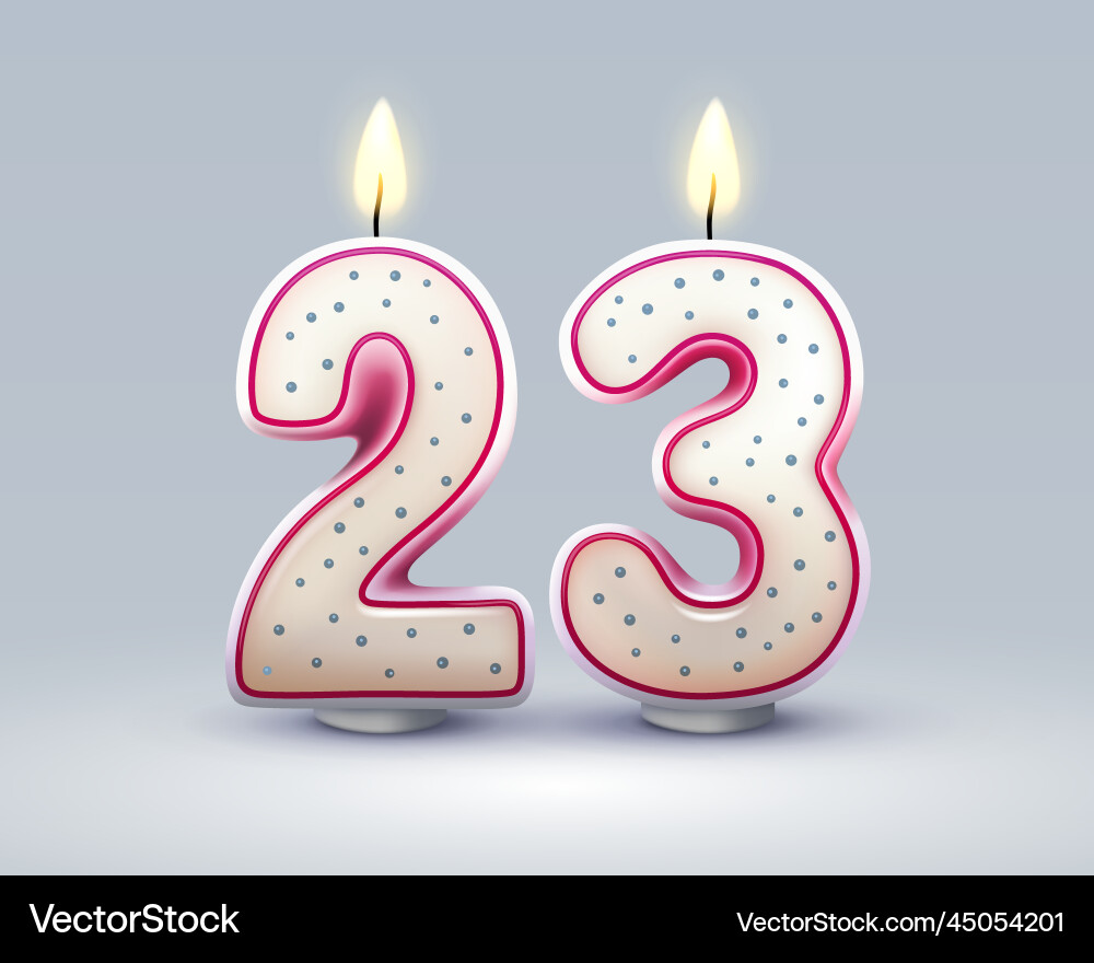 Happy birthday years 23 anniversary Royalty Free Vector