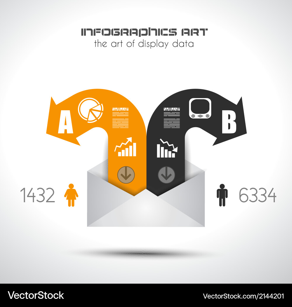 Infographic elements - set of paper tags icons Vector Image