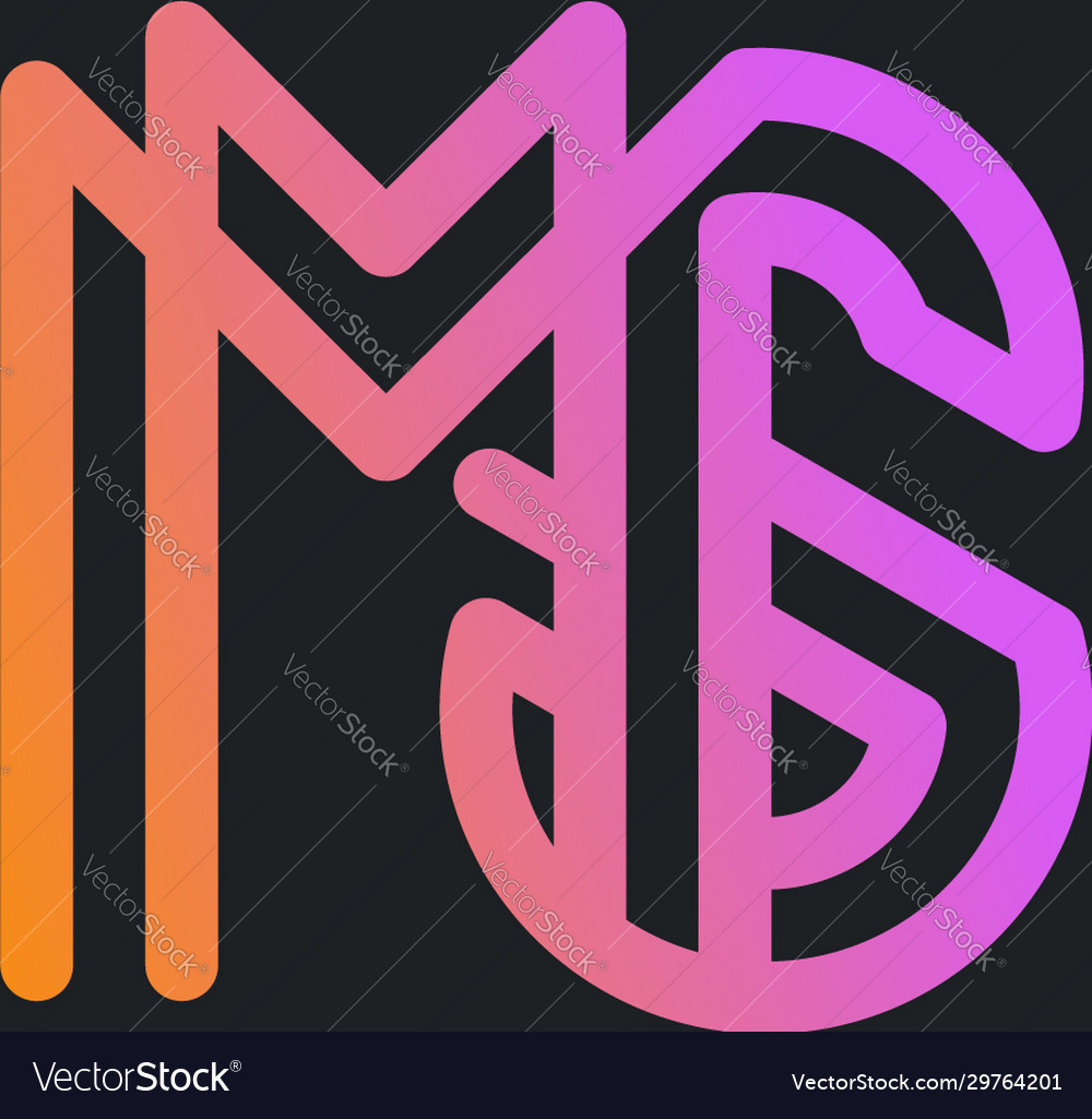 Initial ms logo monogram design template simple Vector Image
