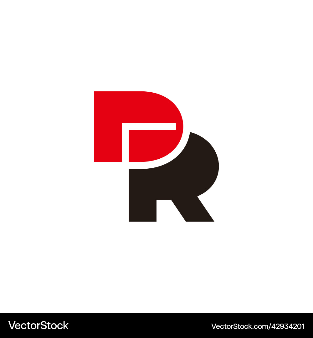 Letter dr colorful geometric time design logo Vector Image