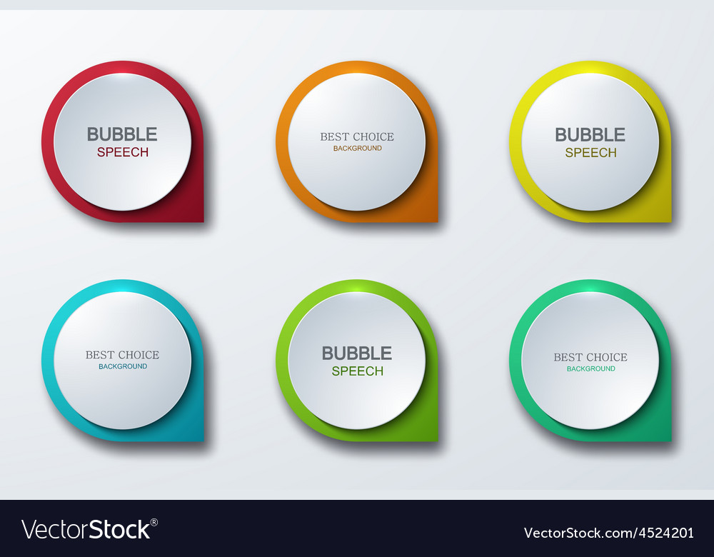 Modern colorful bubble speech icons set Royalty Free Vector