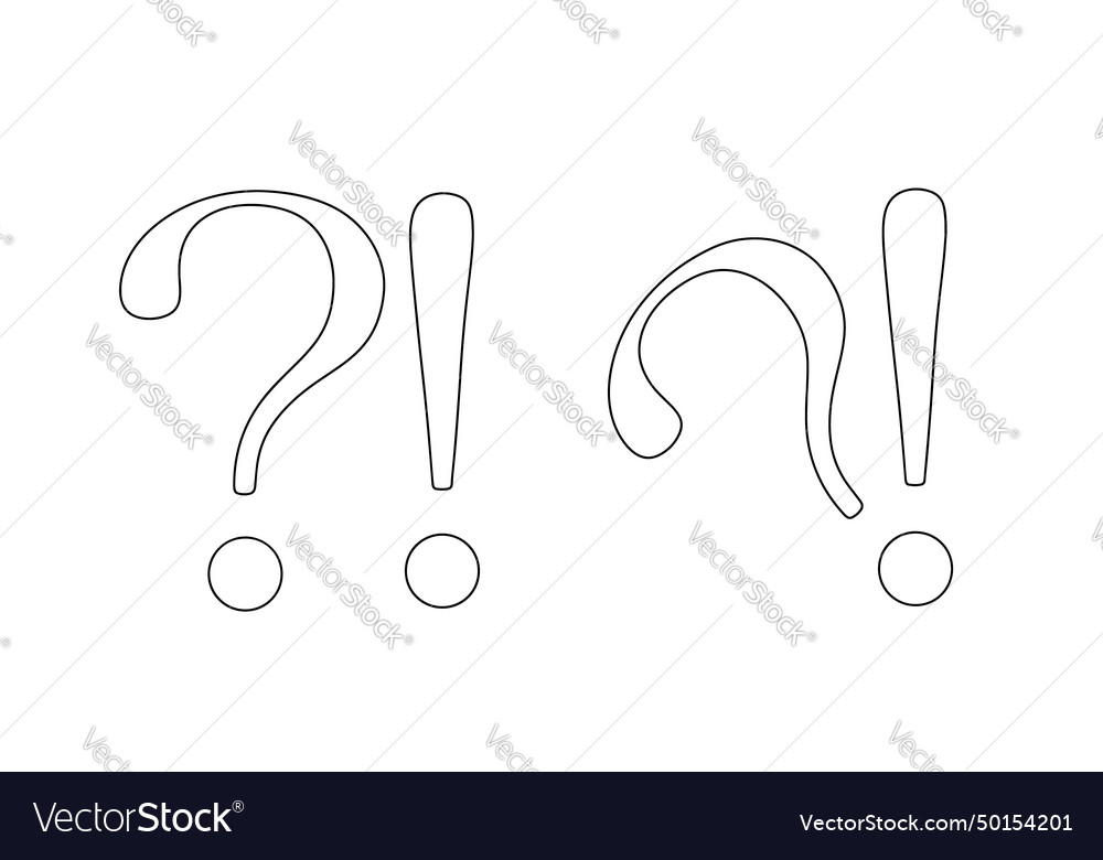 Question mark exclamation answer Royalty Free Vector Image
