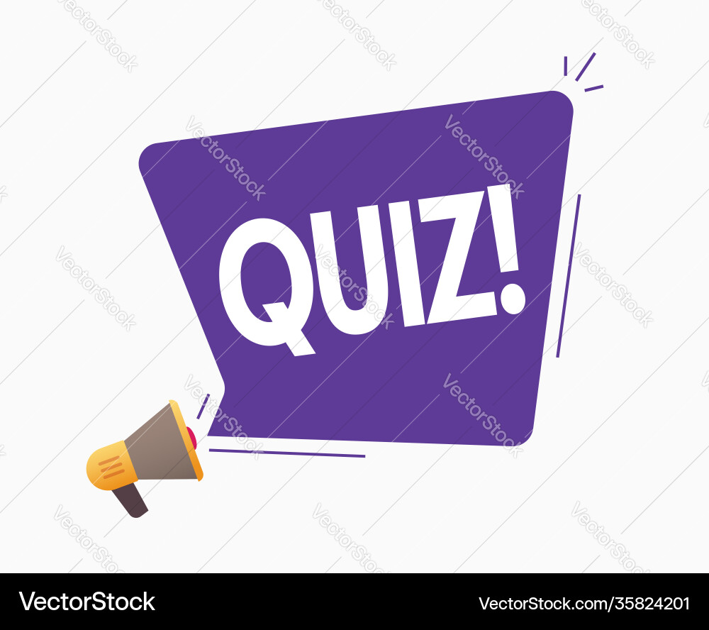 Quiz poll or competition game announcement icon Vector Image