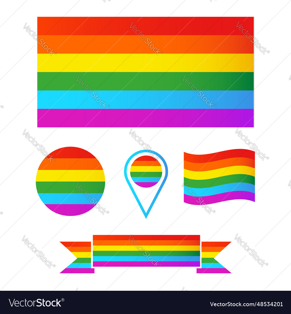 Rainbow flag Royalty Free Vector Image - VectorStock
