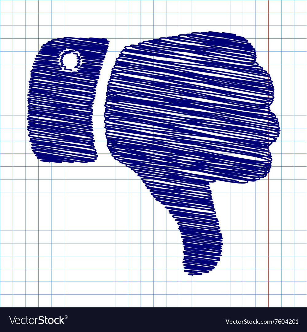 Scribble icon with pen effect Royalty Free Vector Image