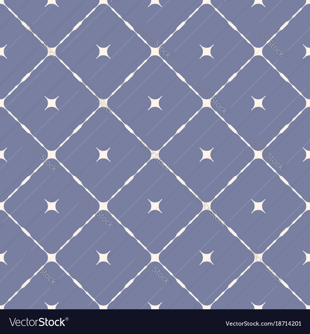 Seamless pattern with diagonal square grid stars Vector Image